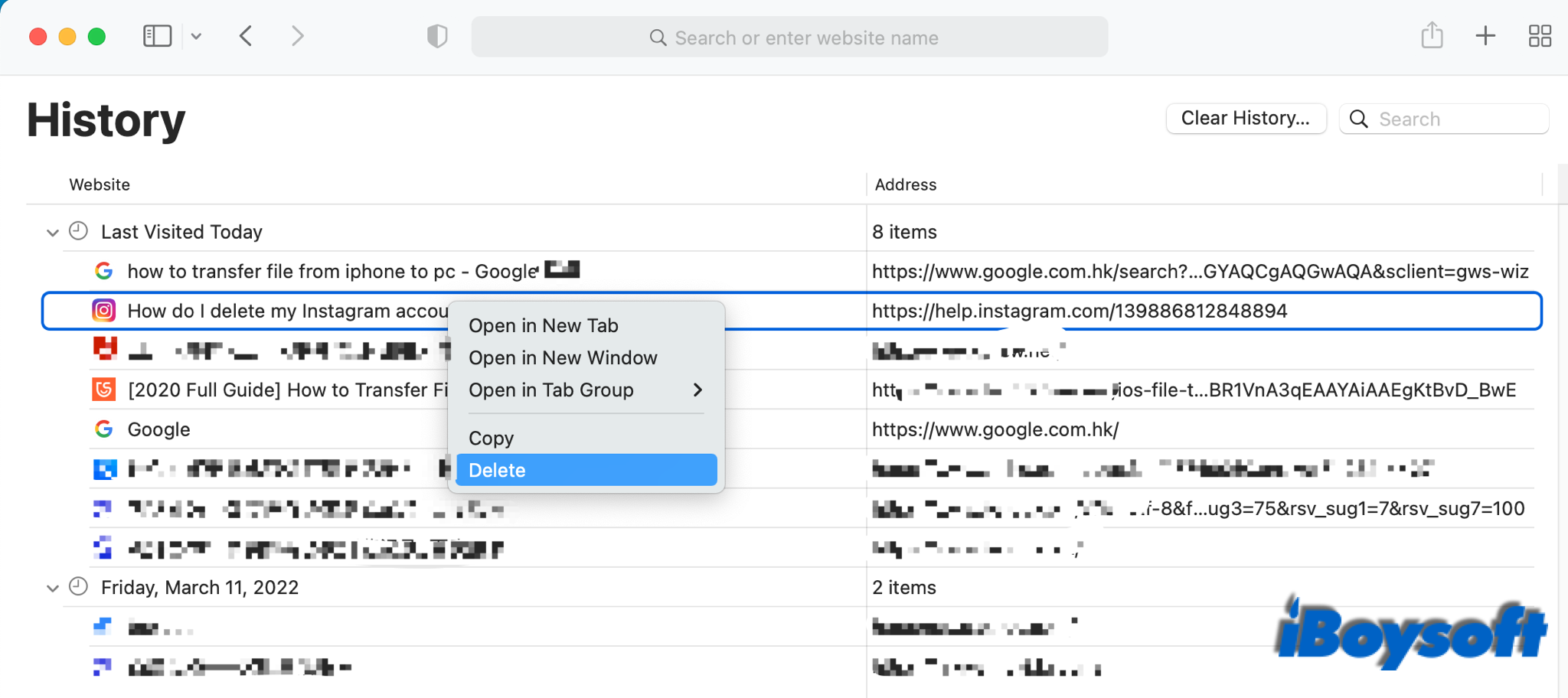 How To Clear Browsing Search History On Mac Safari Google Firefox 