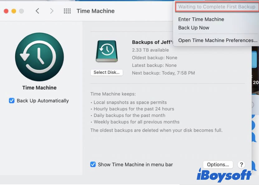 How To Fix Time Machine Waiting To Complete First Backup 