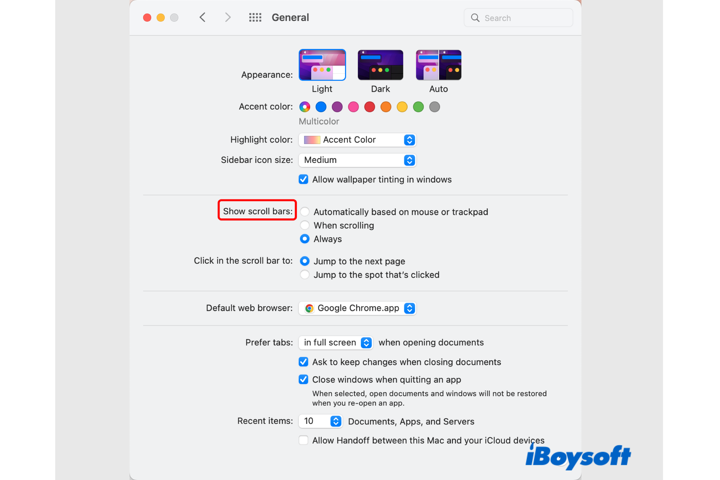 How To Show Missing Scroll Bar On Mac
