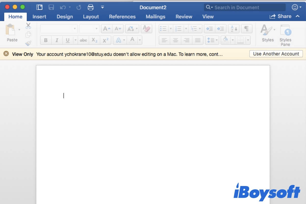 Fix Your Account Doesn t Allow Editing On A Mac Office 365