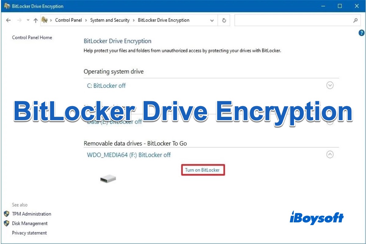 BitLocker Windows 10 WfPc