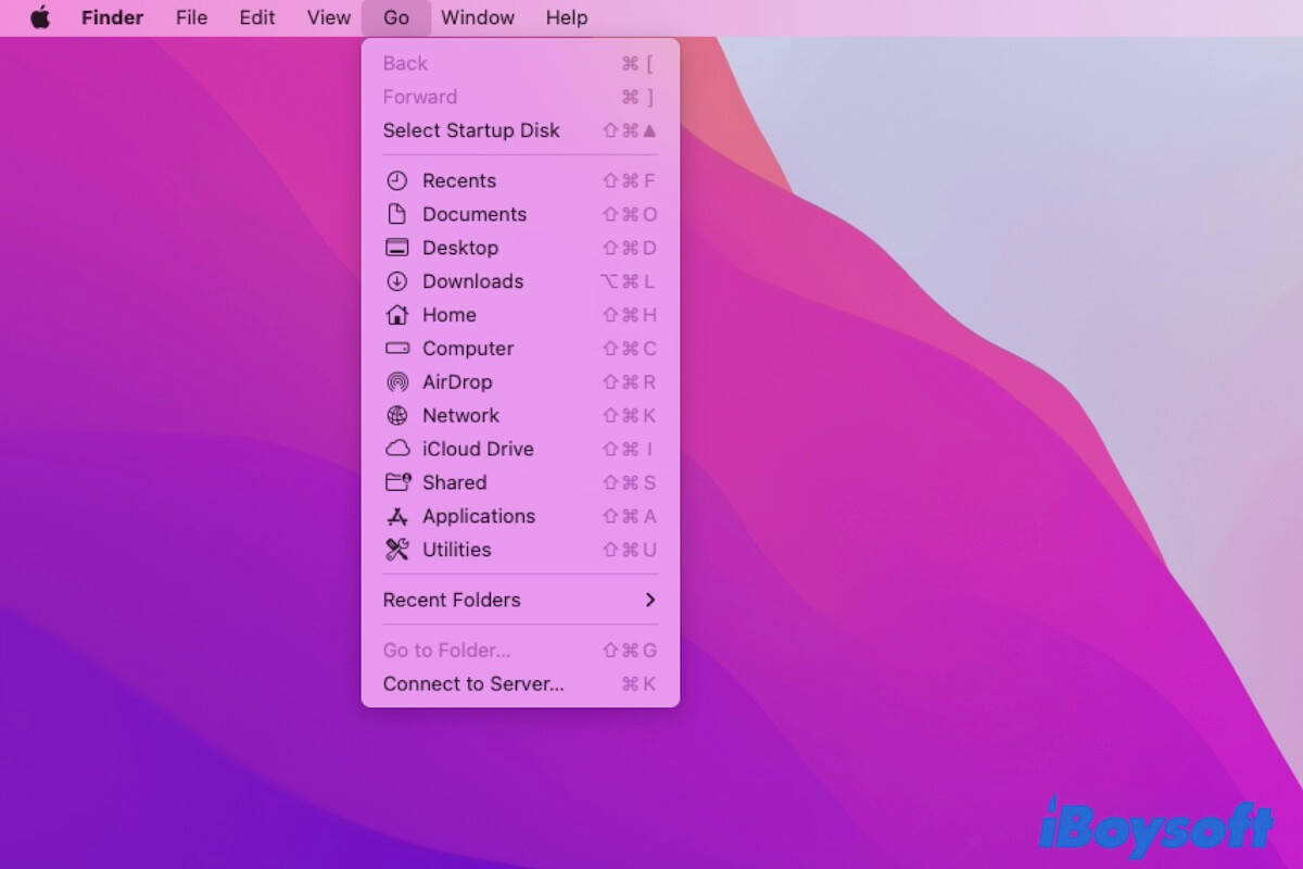 Go Menu On Mac Find Use It To Access Folders